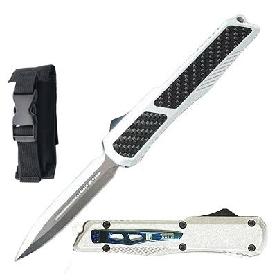 85 Silver Delta Slim Otf Dual Action Automatic Knife 6c0 2
