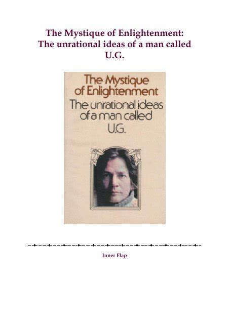 Ug Krishnamurti The Mystique Of Enlightenment
