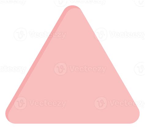 Blank Cute Pastel Pink Triangle Shape Icon Flat Design Illustration 36392338 Png