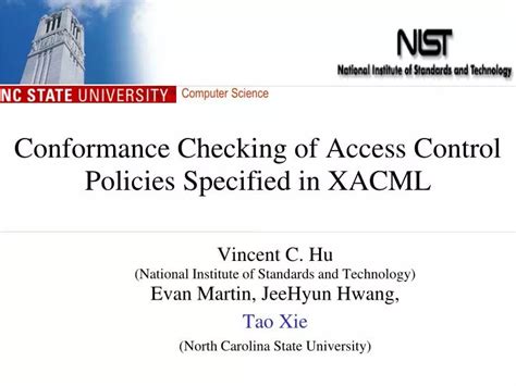 Ppt Conformance Checking Of Access Control Policies Specified In
