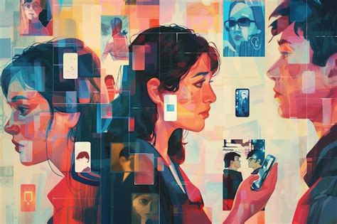 Depict The Intersection Of Humanity And Technology Generative Ai Premium Ai Generated Image