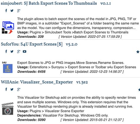 Printing The Scenes List Pro SketchUp Community