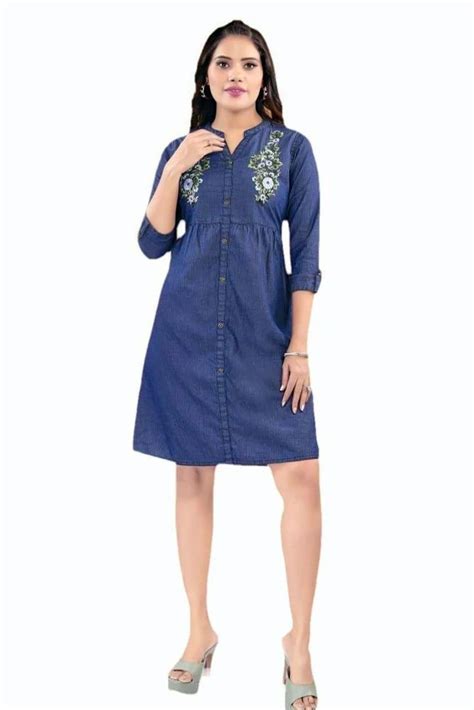 Denim Midi Dress At ₹ 585piece Jeans Dress In Mumbai Id 2852354960797
