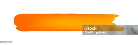 흰색 수채화 페인트 아이디어브러시스트로크 오렌지 오렌지 스트라이프 브러쉬 스테인 스트로크 브러쉬 페인트 아트 스트라이프 오렌지
