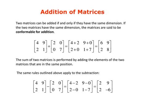 ppt the matrix is an ordered set of numbers arranged in rows and