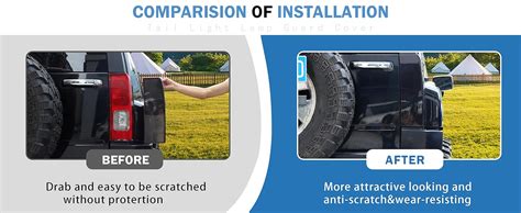 Piugilh Rear Tail Light Guards Cover Fit For Hummer H3 2005