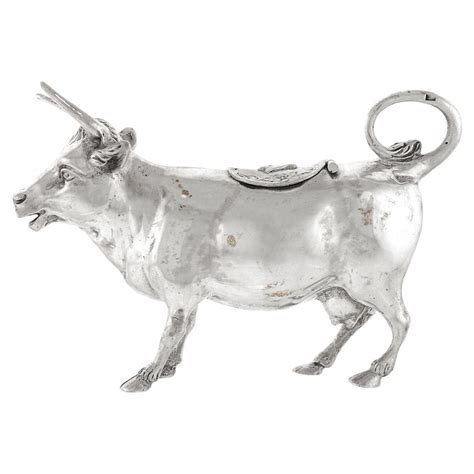 Antique Sterling Cow Creamer At 1stdibs Cow Creamer Vintage