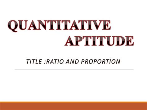 8 Ratio And Proportion Pptx