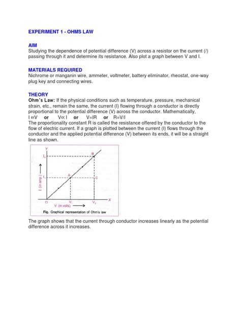 Experiment Details Physics Class 10 Pdf Mirror Voltage