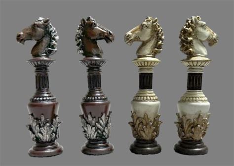 Abstract Baroque Modern Chess Pieces