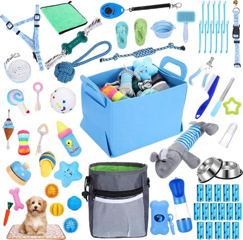 Pullcrease 65 Pcs Puppy Supplies Starter Kit Small Dog Essentials