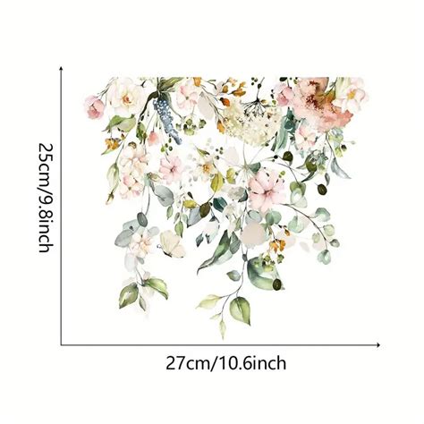 1pc 화장실 장식 스티커 신선한 녹색 식물 데칼 화장실 물 상자 미화 장식품 방수 자체 접착 스티커 비표시 Temu Republic Of Korea