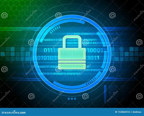 Digital Security Lock Stock Illustration Illustration Of Futuristic 152860416