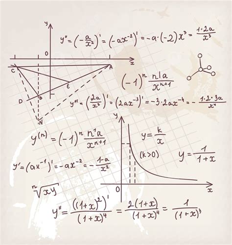 Algebra Doodle Background Symbol College Illustration Vector Rat