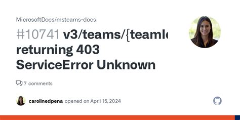 V3teams Teamid Conversations Returning 403 Serviceerror Unknown · Issue 10741