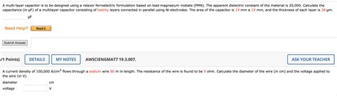 solved a multi layer capacitor is to be designed using a