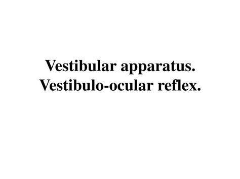 Vestibulo Ocular Reflex Animation