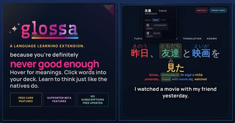 Glossa A Language Learning Extension