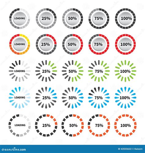 Loading And Buffering Bar Stock Vector Illustration Of Sign 43555622