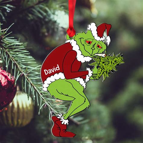 Personalized Naughty Grinch Ornament