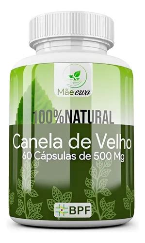 Canela De Velho 60 Cápsulas 500mg 100 Natural 1 Frasco Neutro