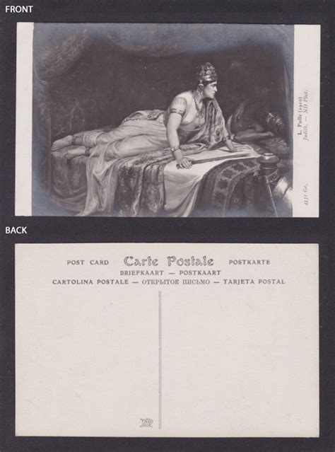 Vintage Postcard Judaica Nude Art L Faille Judith Topics Fine