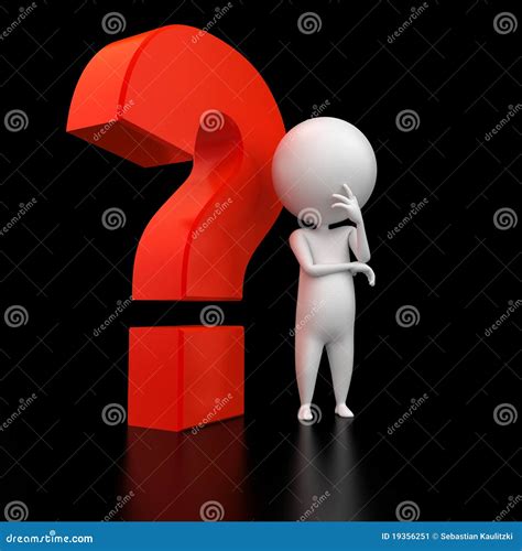 Guy With A Question Mark Royalty Free Cartoon 19356251