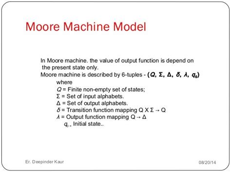 mealy moore machine model