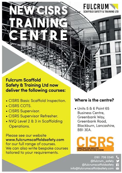 Accredited Cisrs Scaffolding Courses Fulcrum Scaffold Training