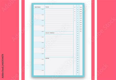 Daily To Do List Layout 5 Stock Template Adobe Stock