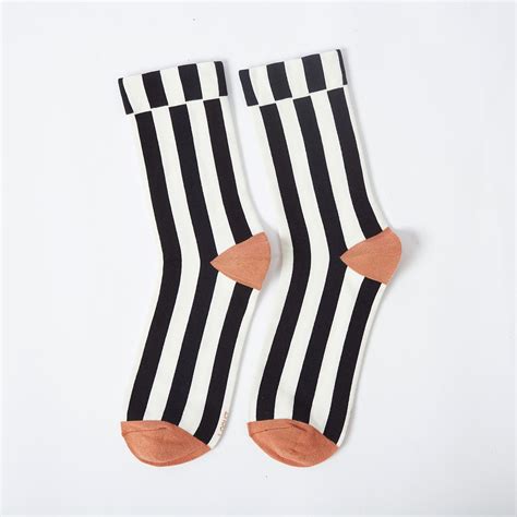 Womens Vertical Verve Striped Socks Loouz