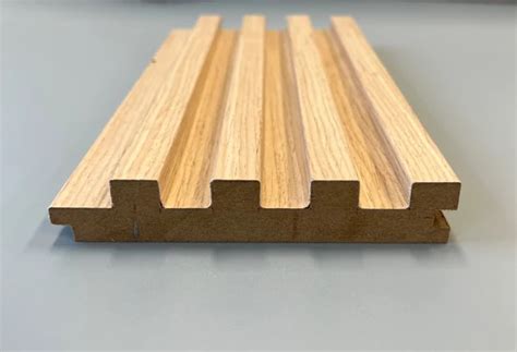 Wooden Cladding Fluted Tambour Wood Wall Panel 3d Slat Profile Interior