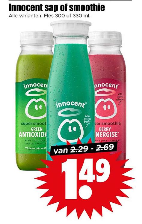 Innocent Sap Of Smoothie Aanbieding Bij Dirk Folderfeestnl