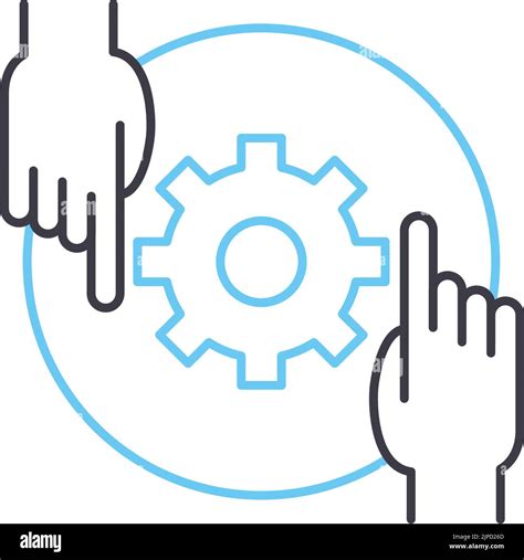 Teamwork Line Icon Outline Symbol Vector Illustration Concept Sign Stock Vector Image And Art