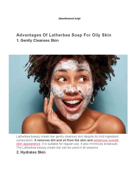 Advertisement Script Pdf Soap Skin