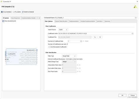 Vivadofir滤波器编程实现与ip核仿真与matlab设计fir Compiler 72 Csdn博客