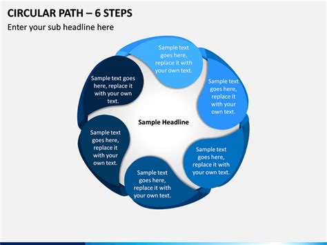 Circular Path 6 Steps Powerpoint Template