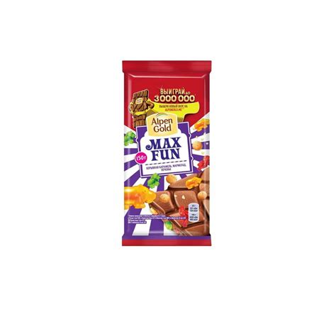 Шоколад ALPEN GOLD (АЛЬПЕН ГОЛЬД) MaxFun молочный начинка взрывная ...