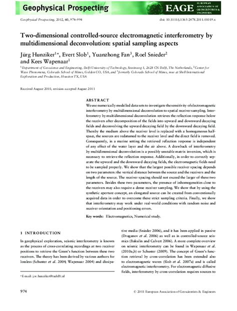 Pdf Analyzing Receiver Sampling In Em Interferometry