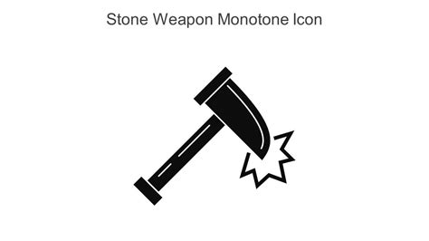Stone Weapon Monotone Icon In Powerpoint Pptx Png And Editable Eps