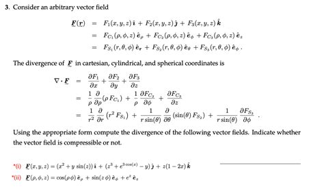 Solved 3 Consider An Arbitrary Vector Field E F1x Y