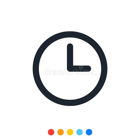 Minimal Clock Iconanalog Clockvector And Illustration Stock Vector Illustration Of Hour