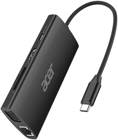 Amazon Com Acer Usb C Hub With K Hdmi In Usb C To Ethernet Adapter Gbps Usb A