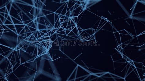 Slowly Moving Red Particles Complex Structure Abstract Animated Background Stock Footage