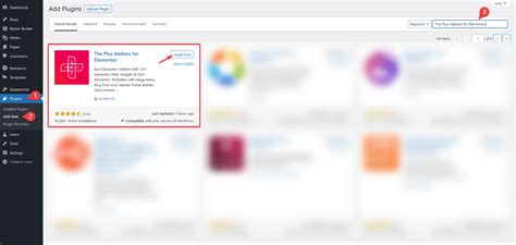 how to install and activate the plus addons for elementor pro the plus