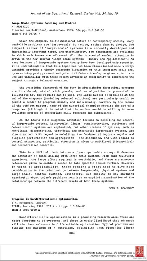 Pdf Large Scale Systems Modeling And Control