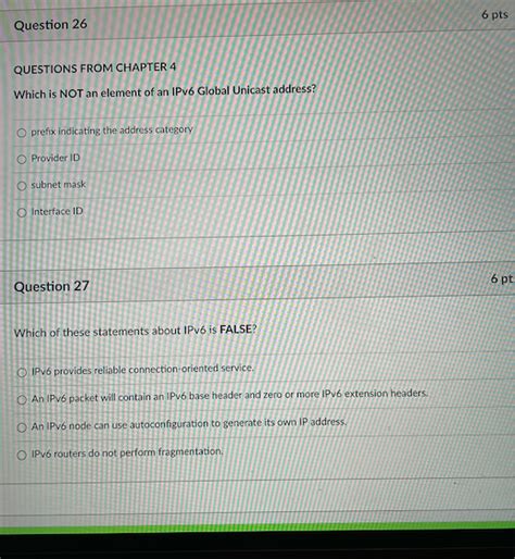 Solved 6 Pts Question 26 QUESTIONS FROM CHAPTER 4 Which Is Chegg Com