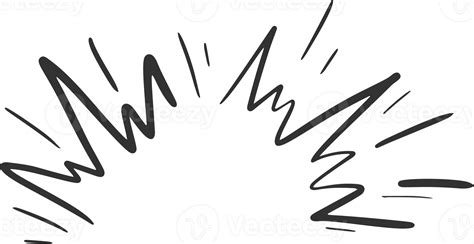 Cartoon Boom Effect Comic Bomb Explosion Doodle Energy Hit Speed Crash With Sparks Power