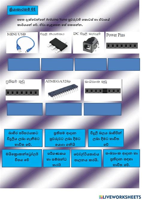 Micro Controller ( Arduino ) worksheet | Live Worksheets