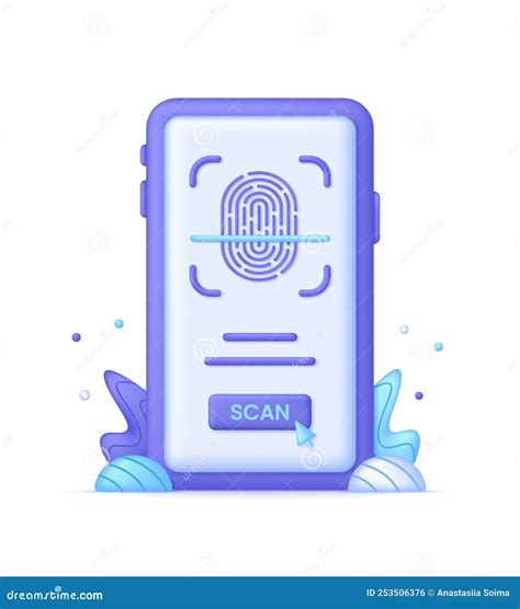 3d Fingerprint Recognition Isolated On White Background Fingerprint Scanning The Concept Of